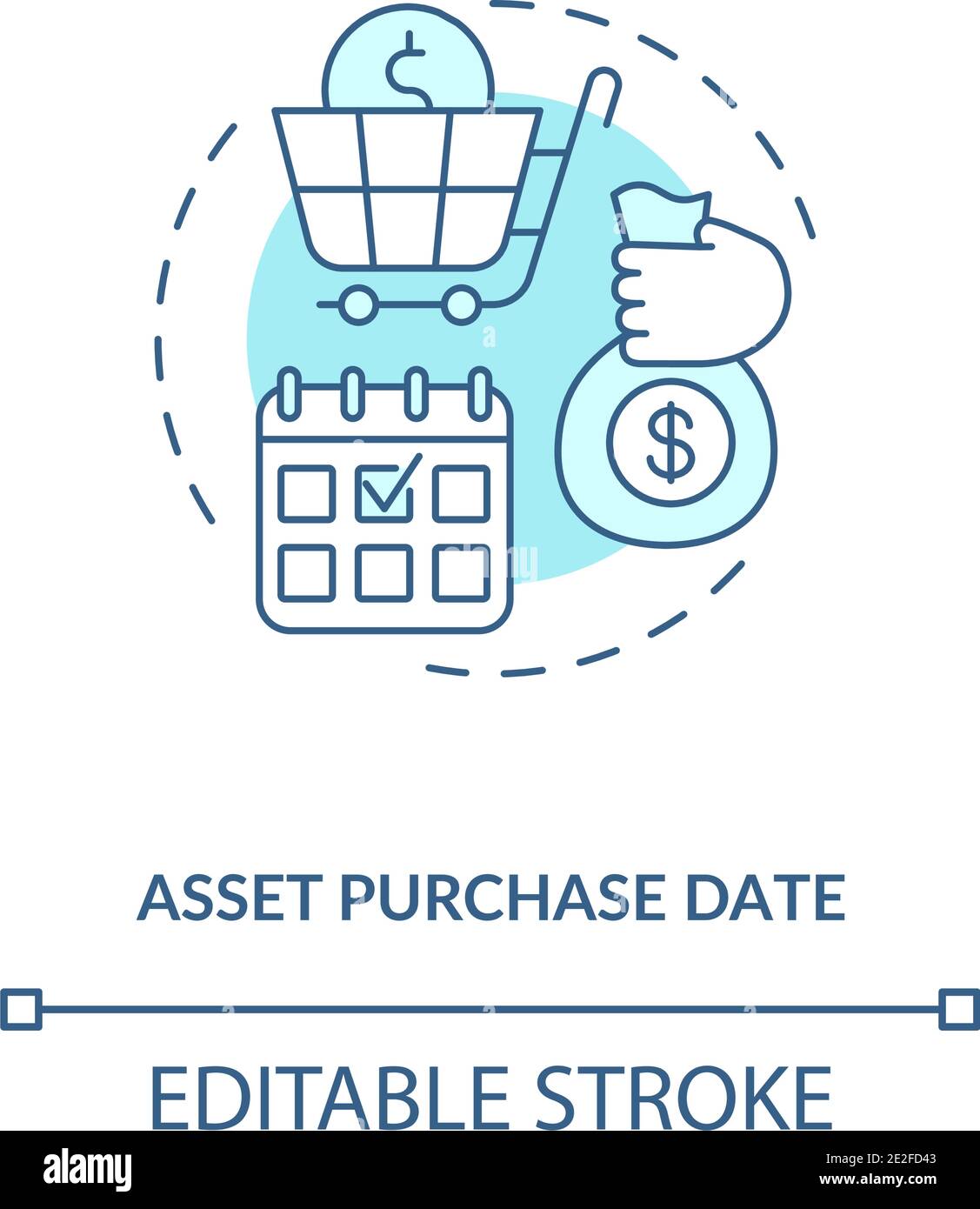 Asset purchase date concept icon Stock Vector Image & Art - Alamy