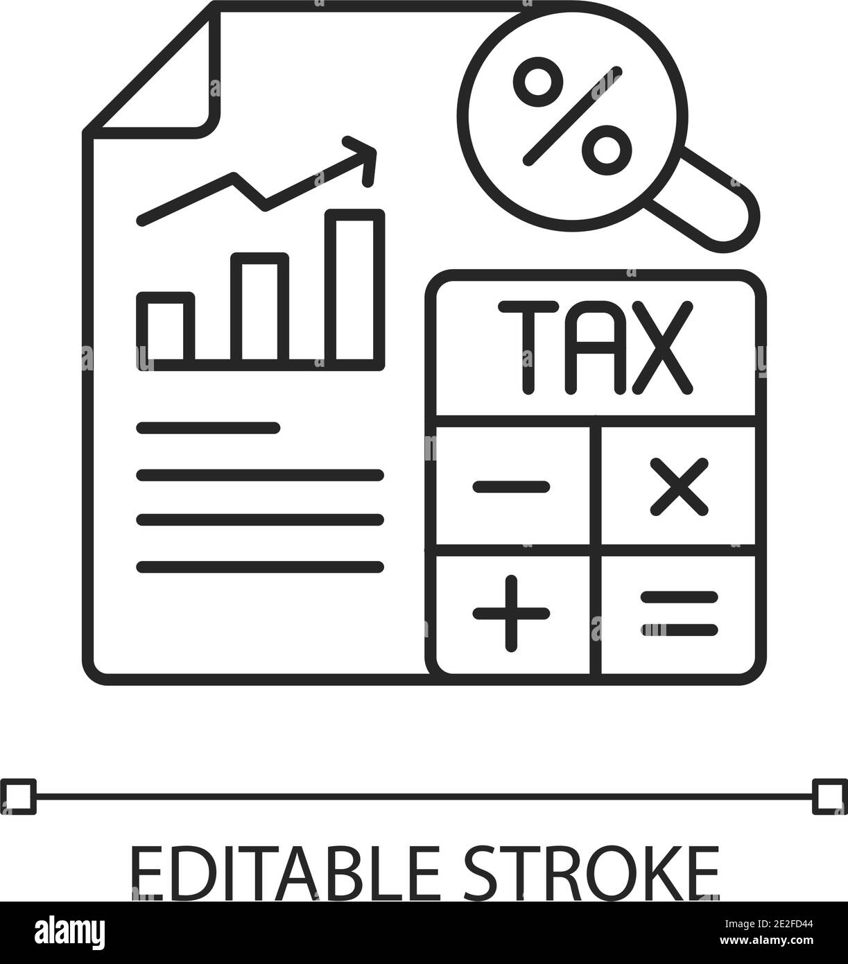 Tax accounting linear icon Stock Vector Image & Art - Alamy