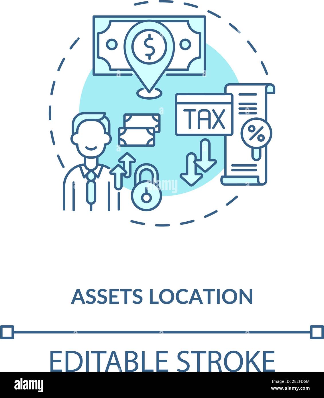 Assets location concept icon Stock Vector Image & Art - Alamy