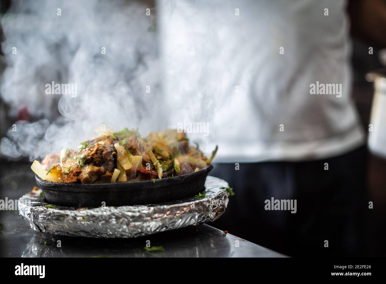 Indian kebab platter in hot sizzling plate Stock Photo - Alamy