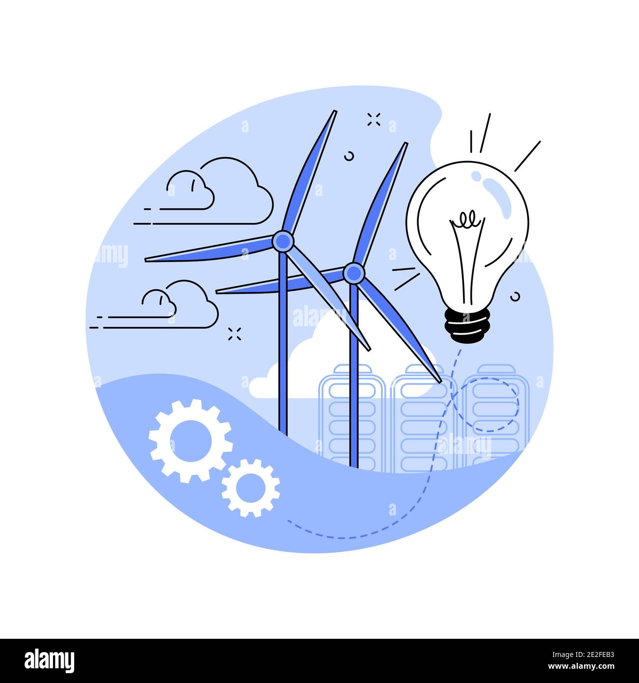Wind power abstract concept vector illustration Stock Vector Image ...