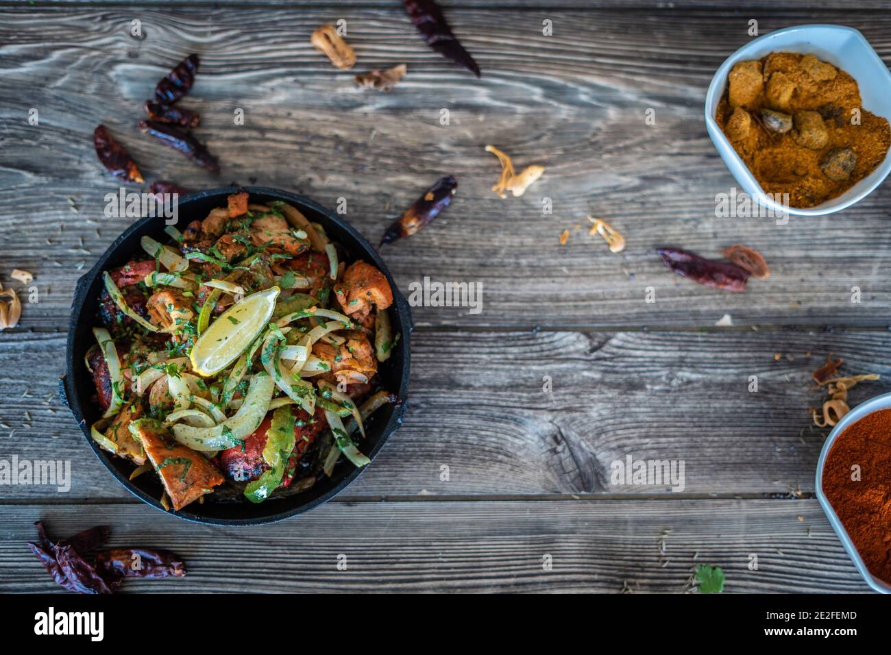 Indian kebab platter in hot sizzling plate Stock Photo - Alamy