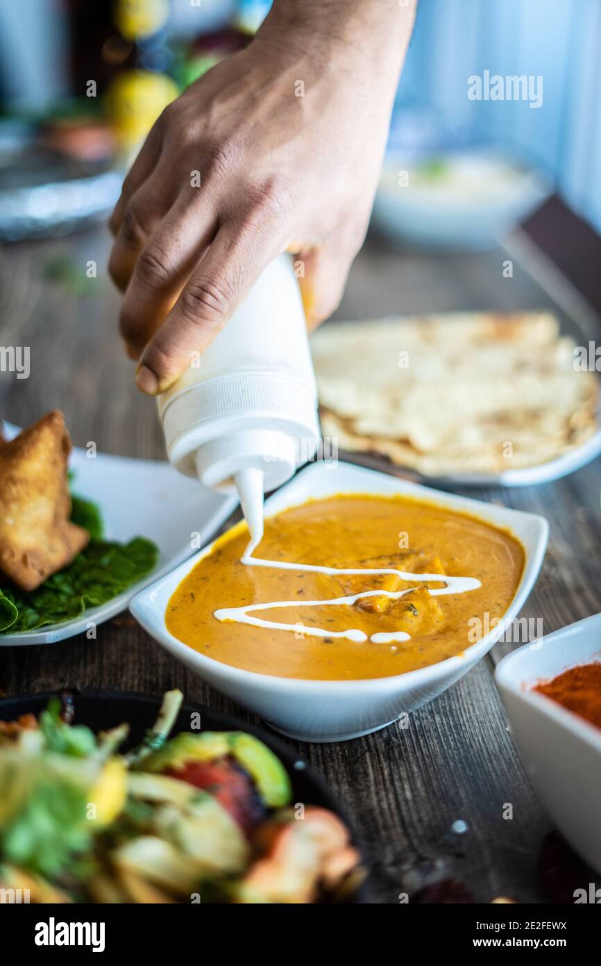 spiced indian style curry dish Stock Photo - Alamy