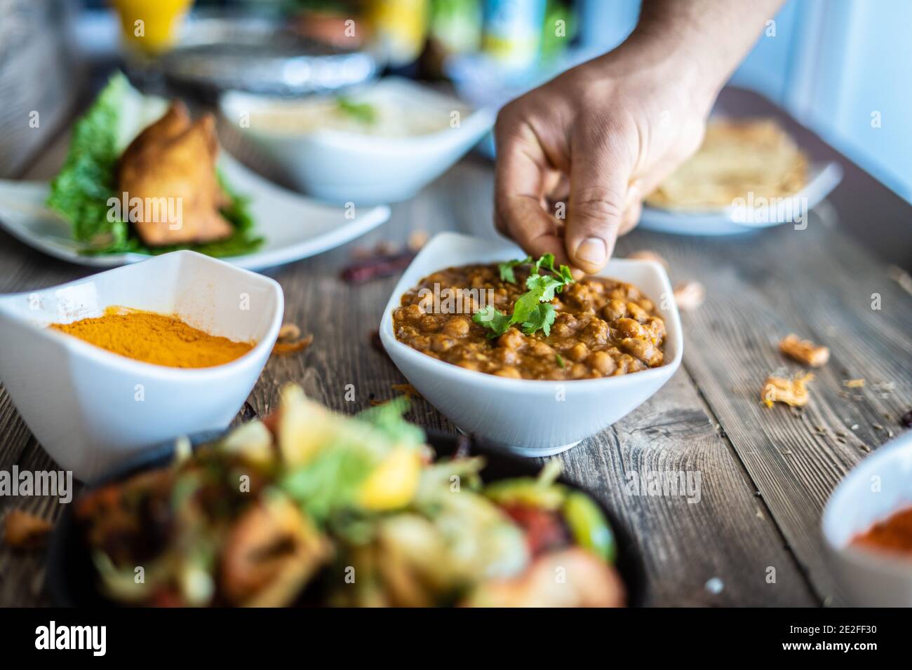 Falvorful lentil dahl dish indian cuisine Stock Photo - Alamy