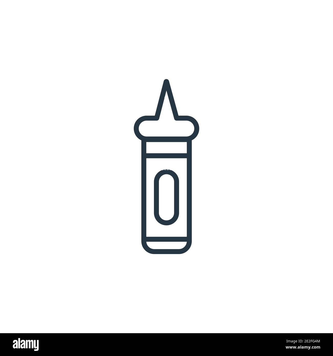 Sauce outline vector icon. Thin line black sauce icon, flat vector ...