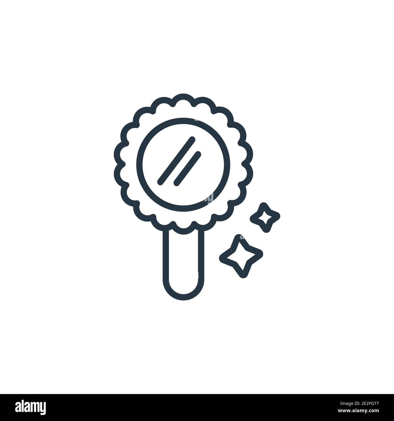 Mirrors outline vector icon. Thin line black mirrors icon, flat vector ...
