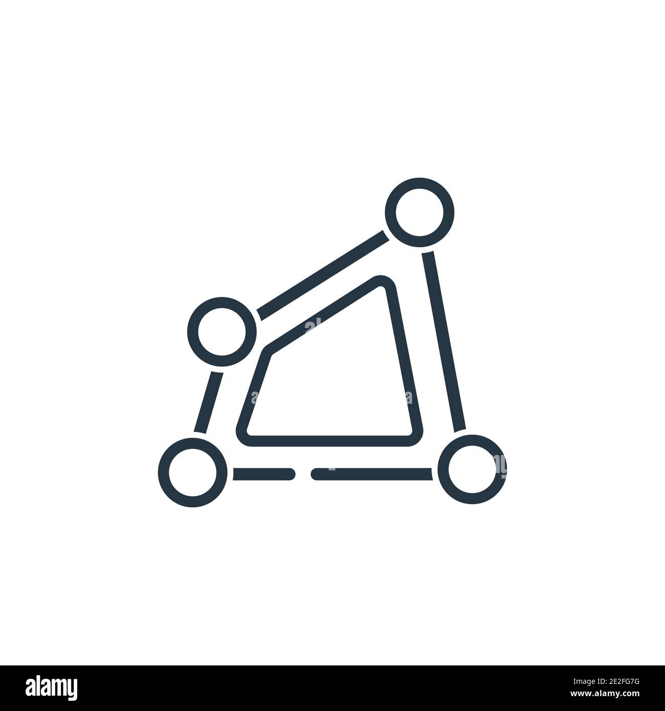 Perspective outline vector icon. Thin line black perspective icon, flat ...