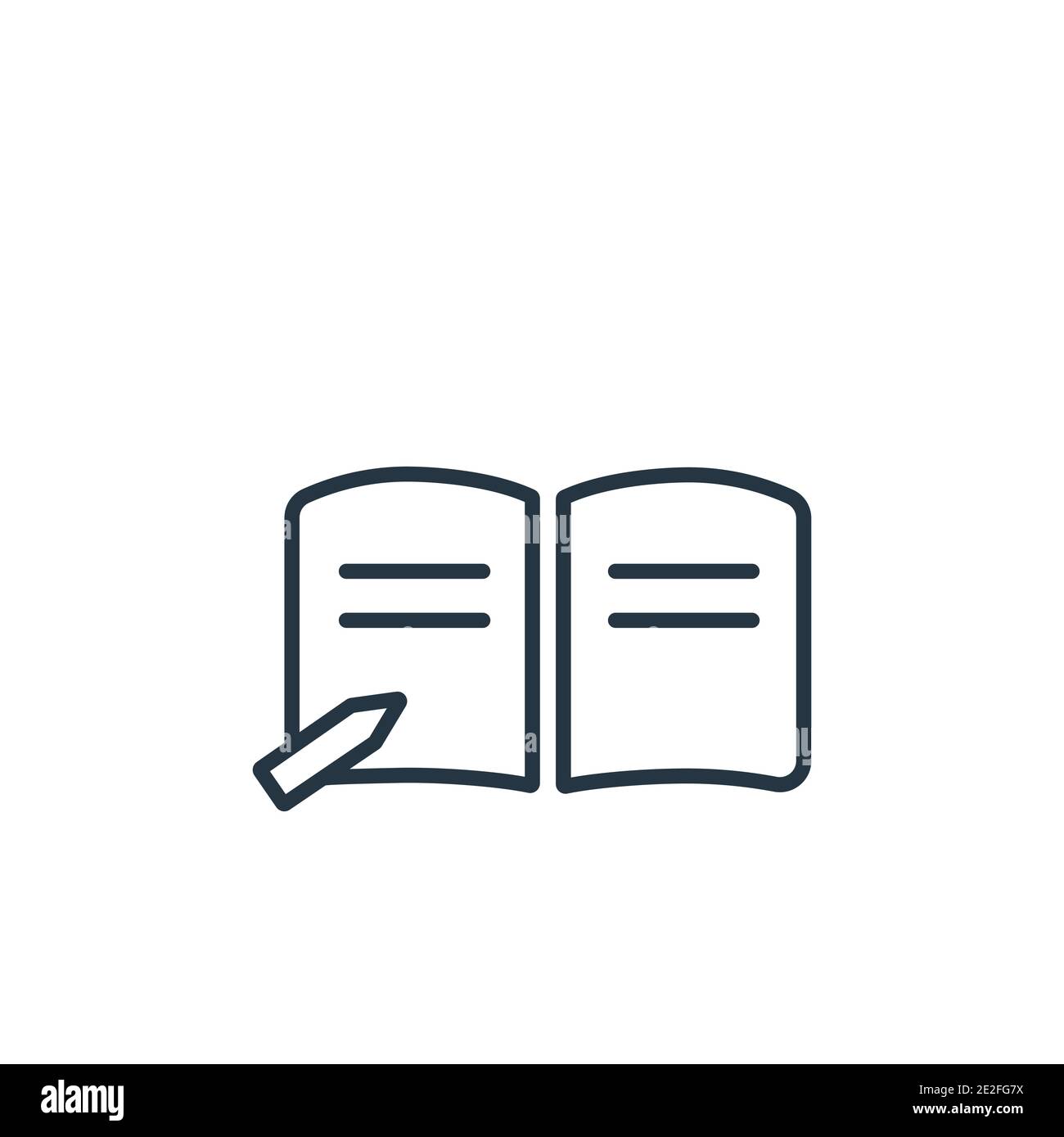 Homework outline vector icon. Thin line black homework icon, flat ...