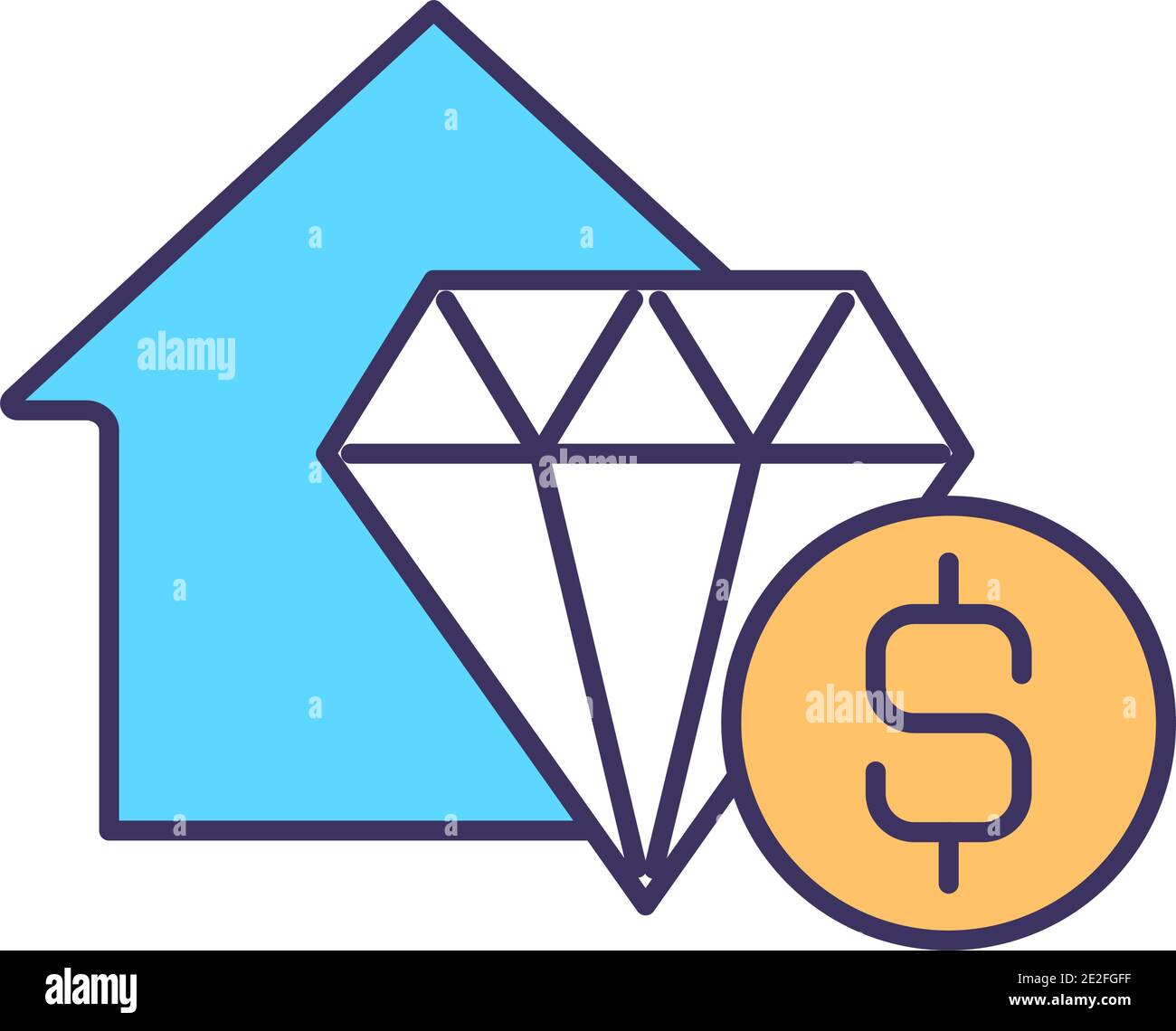 Assets value RGB color icon Stock Vector Image & Art - Alamy