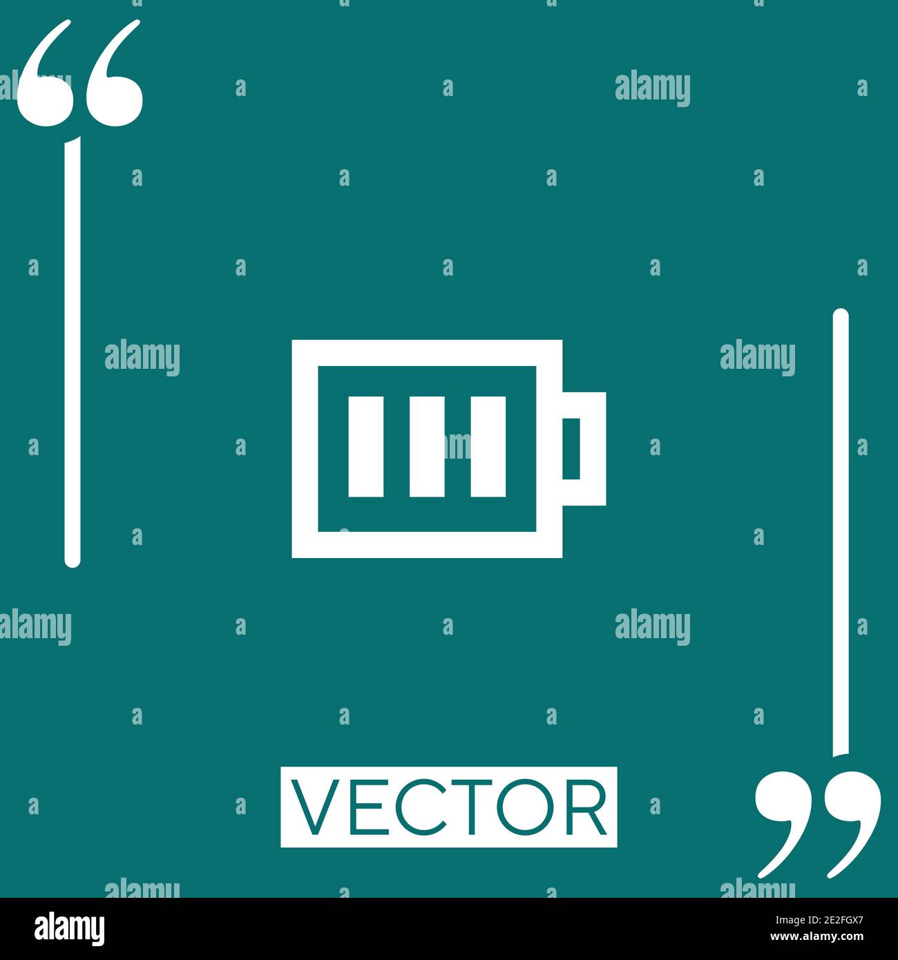 full battery vector icon Linear icon. Editable stroke line Stock Vector ...