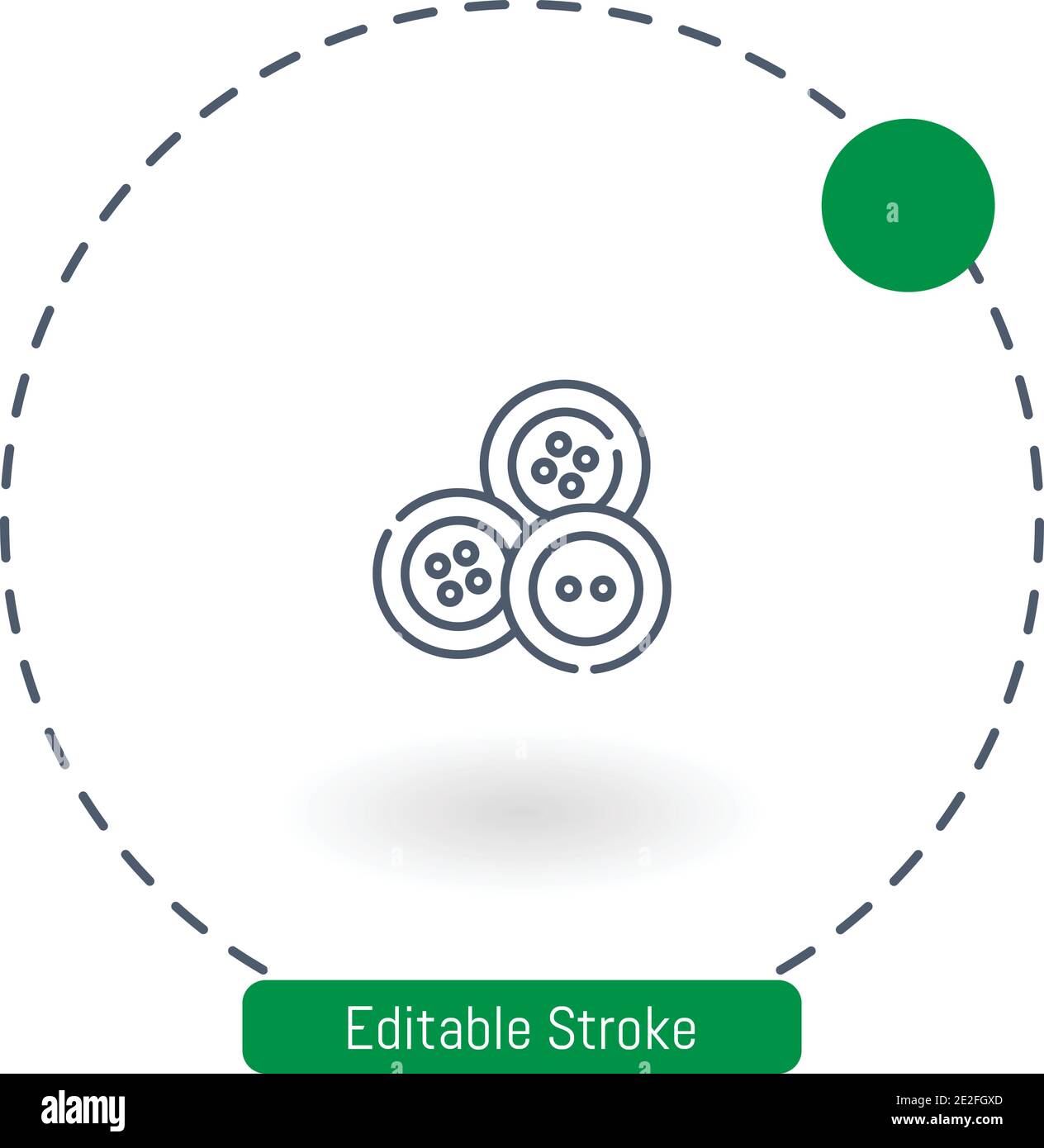 buttons vector icon editable stroke outline icons for web and mobile ...