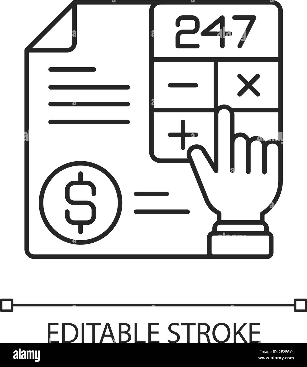Accounting linear icon Stock Vector Image & Art - Alamy