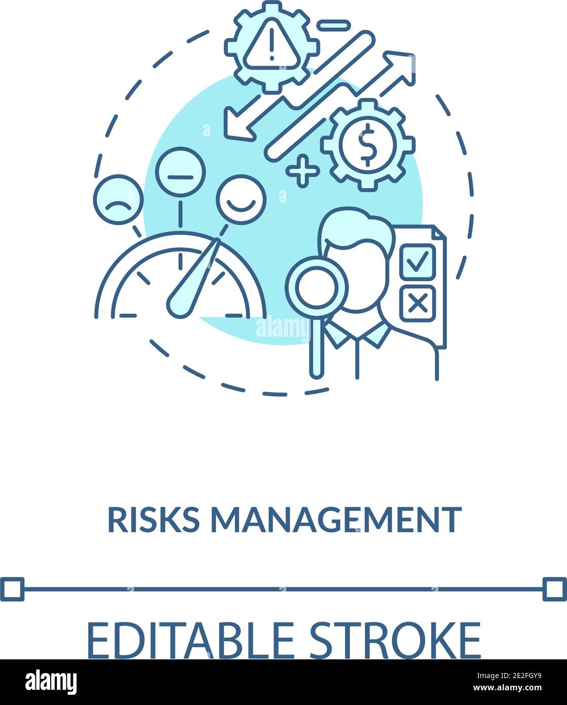 Risks management concept icon Stock Vector Image & Art - Alamy