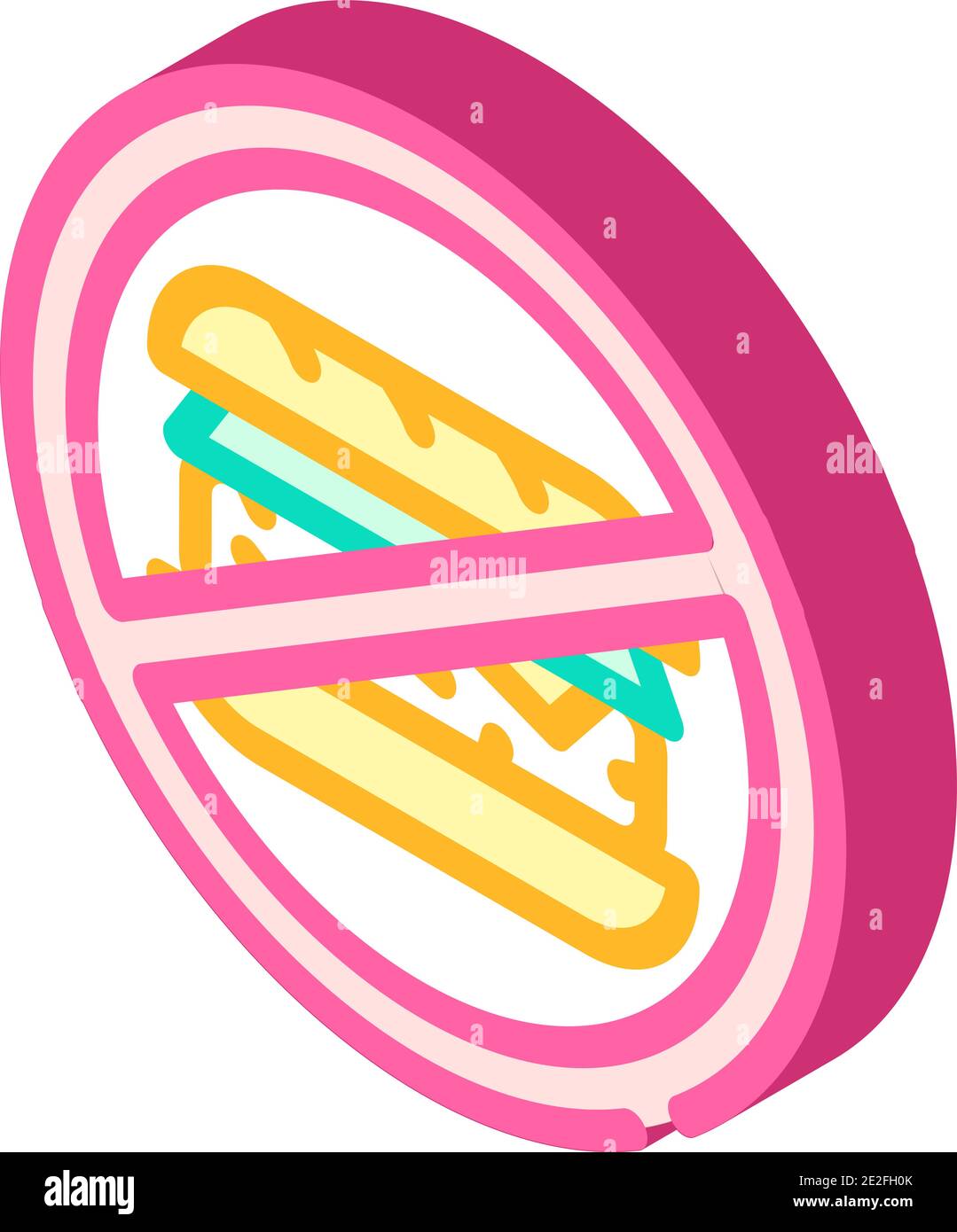 fast food stop eating isometric icon vector illustration Stock Vector ...