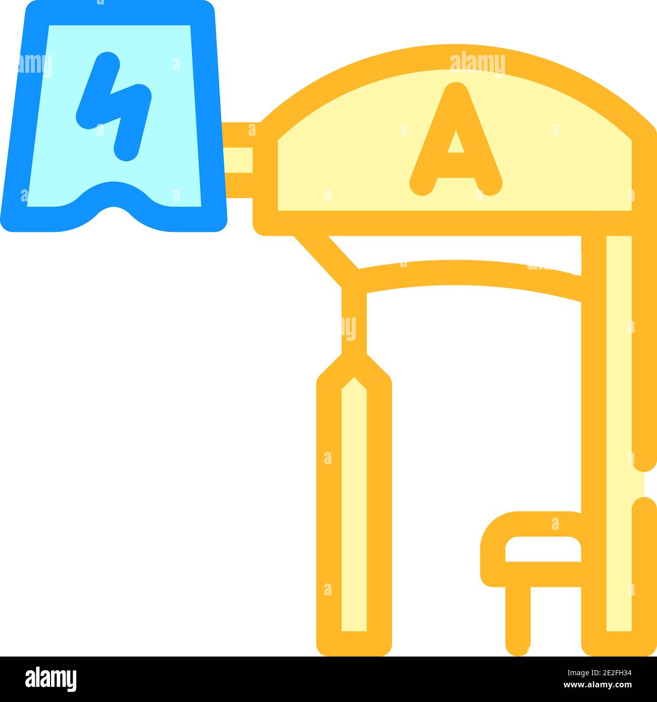 bus stop with pantograph color icon vector illustration Stock Vector ...