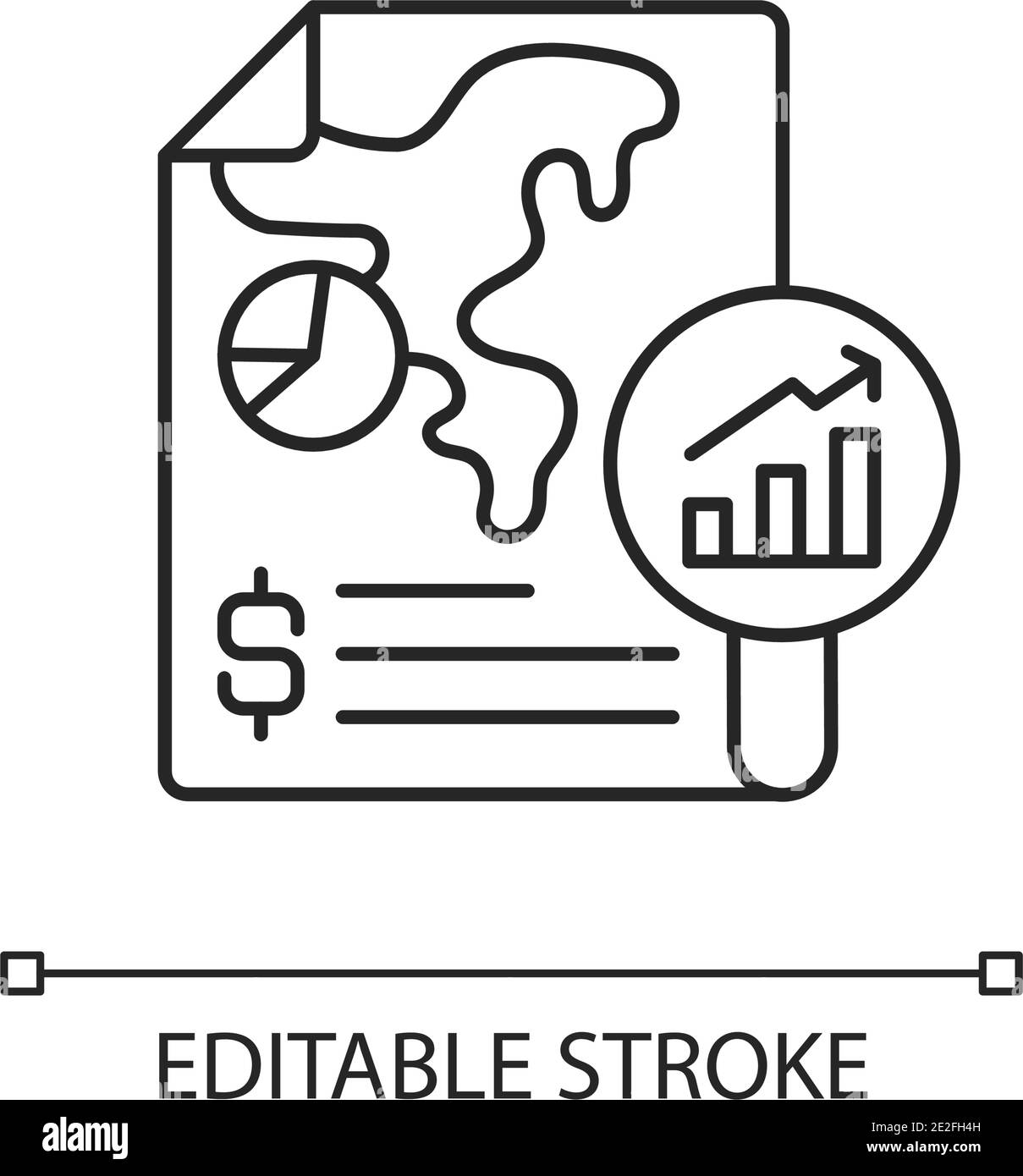 Financial data analysis linear Black and White Stock Photos & Images ...