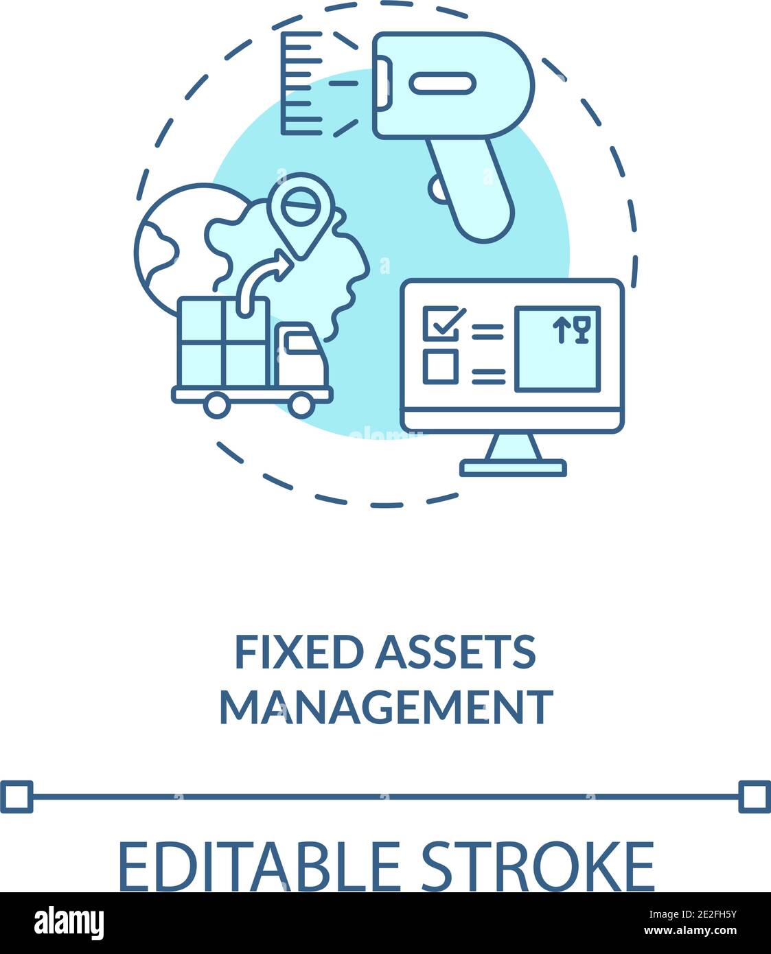Fixed assets management concept icon Stock Vector Image & Art - Alamy