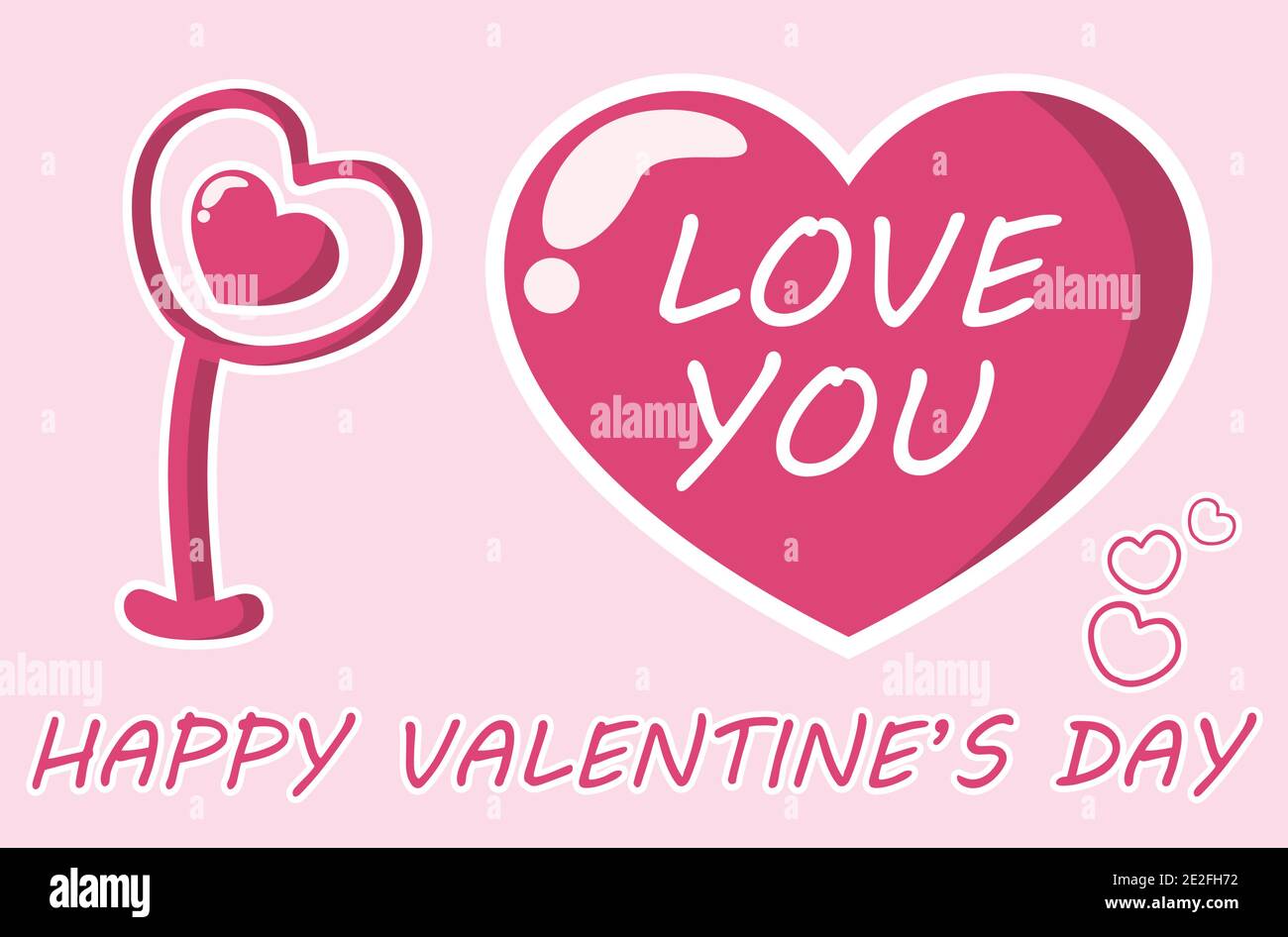 Valentine's day card , I Love You , Vector illustration Stock Vector ...