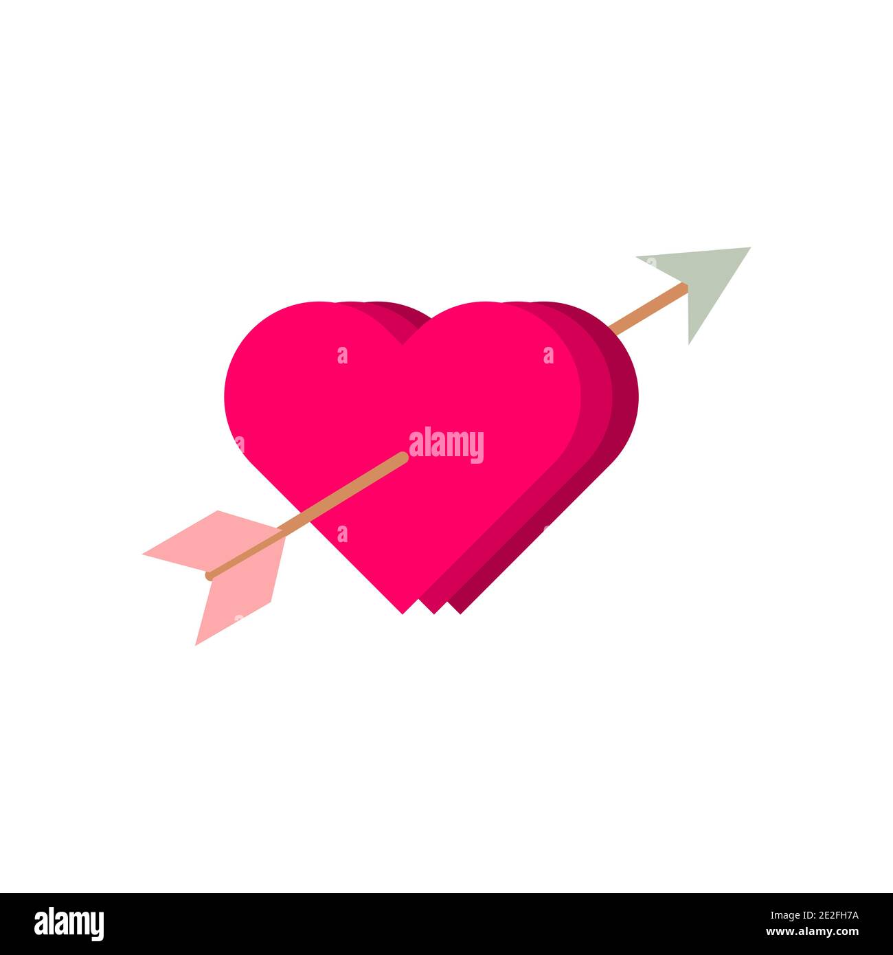 Heart Love Arrow Illustration Vector Template Stock Vector Image & Art ...