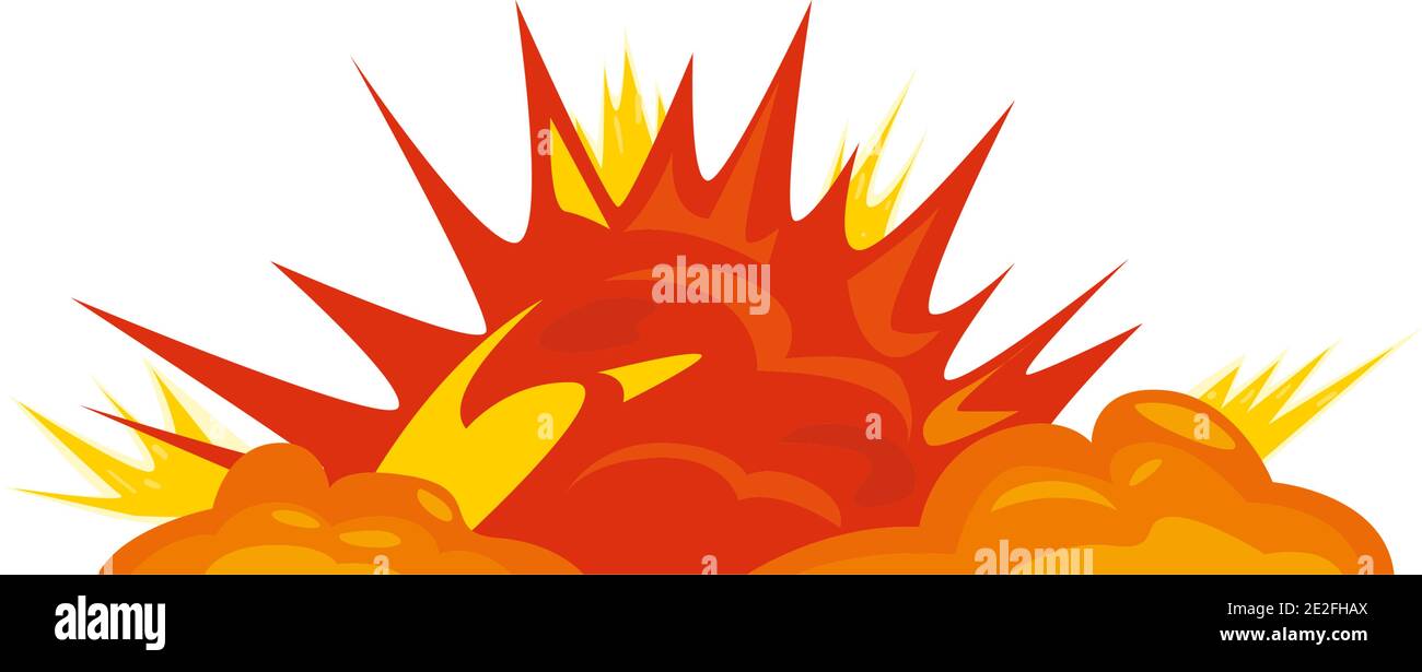 Military explosion in orange yellow and red colors design, Weapon ...