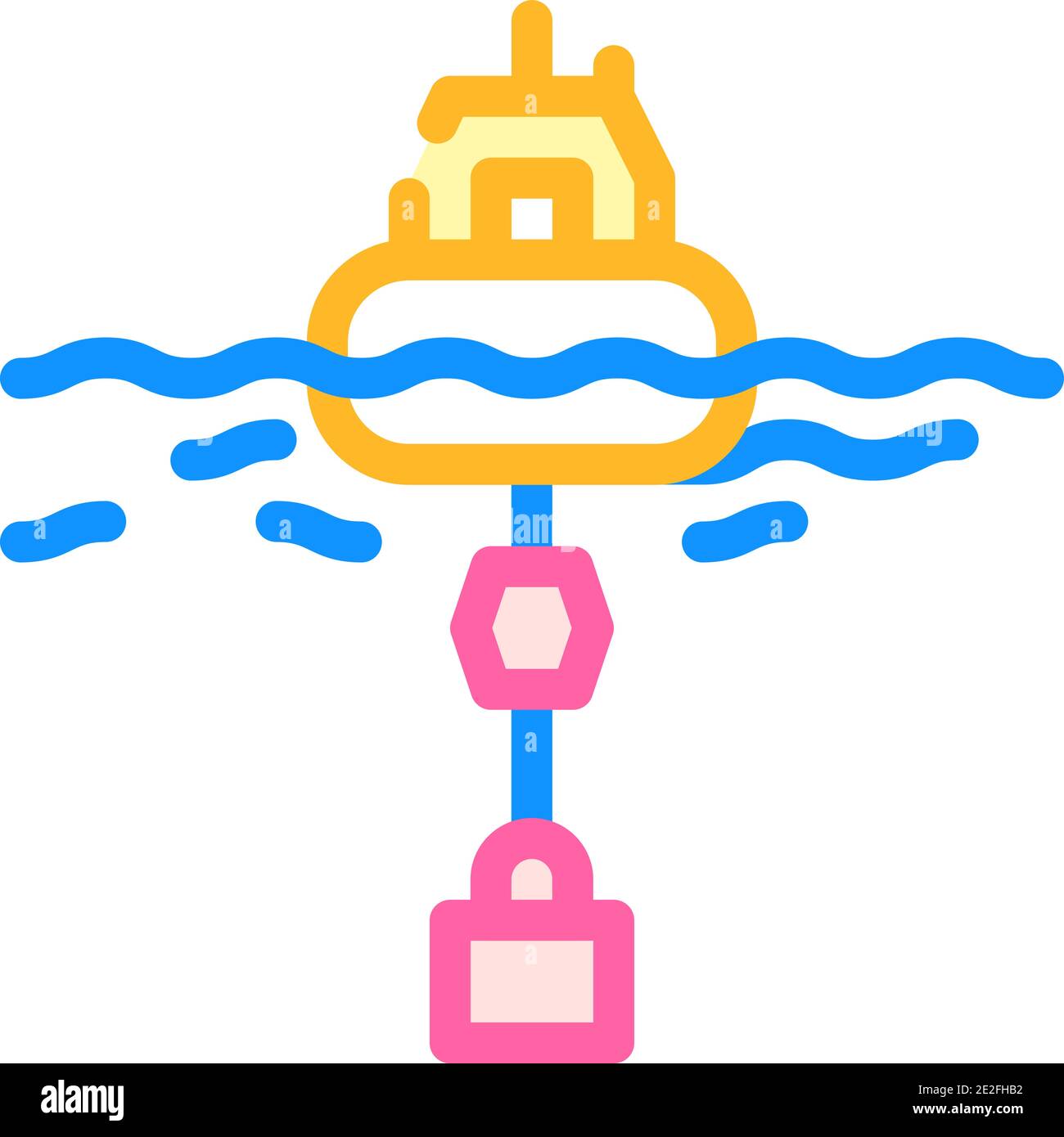 floating generator tidal power plant color icon vector illustration ... floating generator tidal power plant color icon vector illustration ...