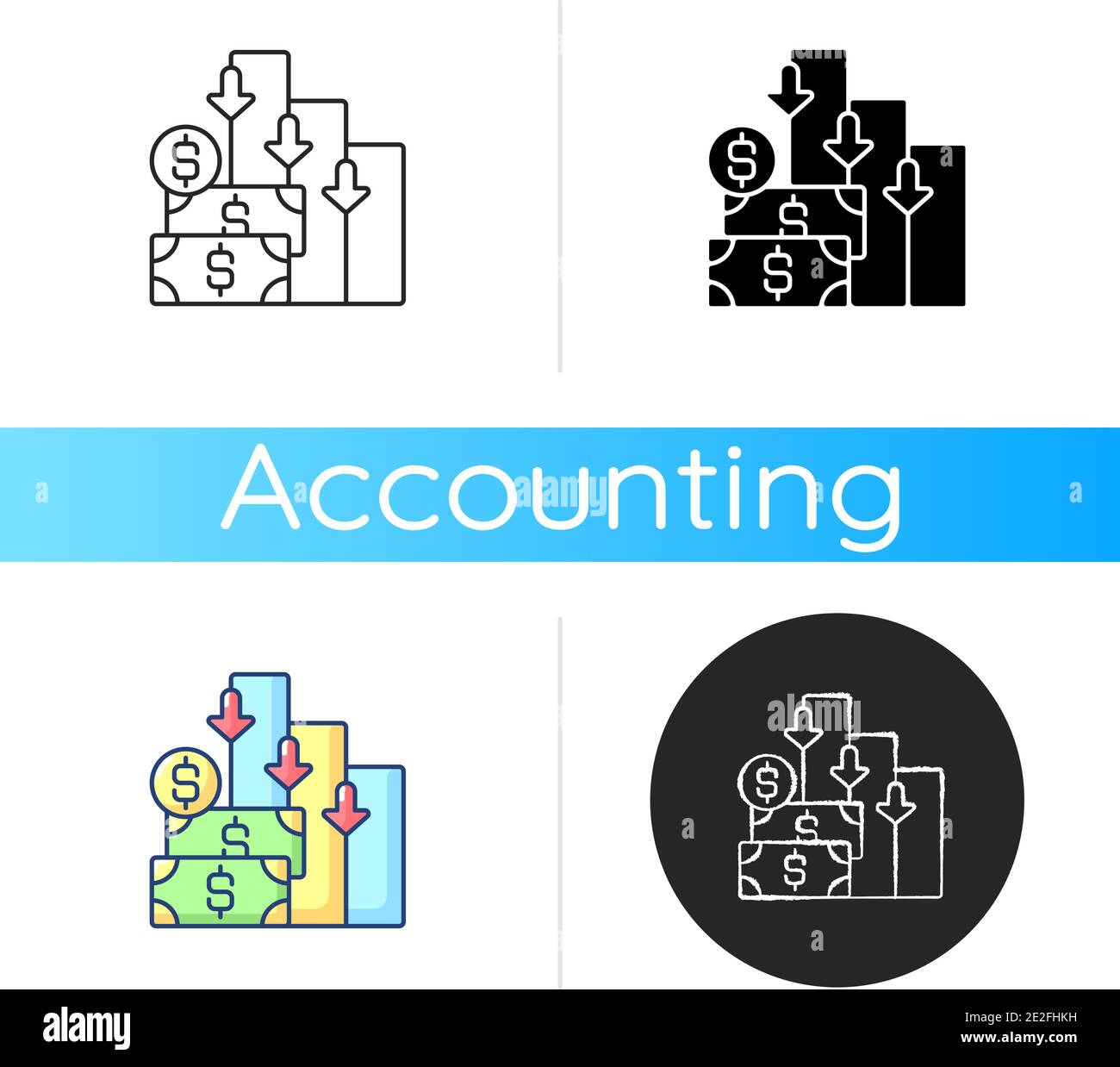 Calculating costs Stock Vector Images - Alamy