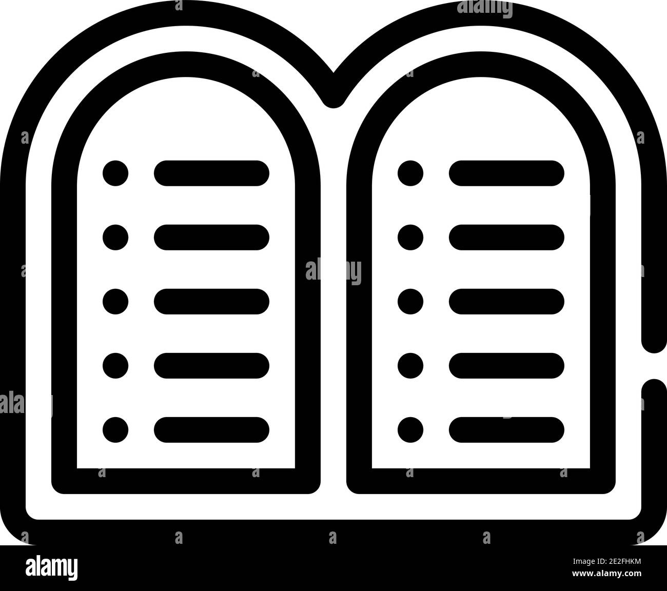 tablets of stone line icon vector illustration Stock Vector Image & Art ...