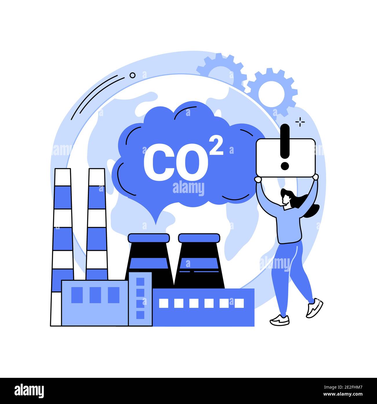 Global CO2 emissions abstract concept vector illustration Stock Vector ...