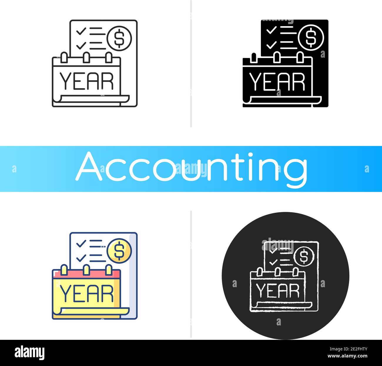 Year end closing procedure icon Stock Vector Image & Art - Alamy