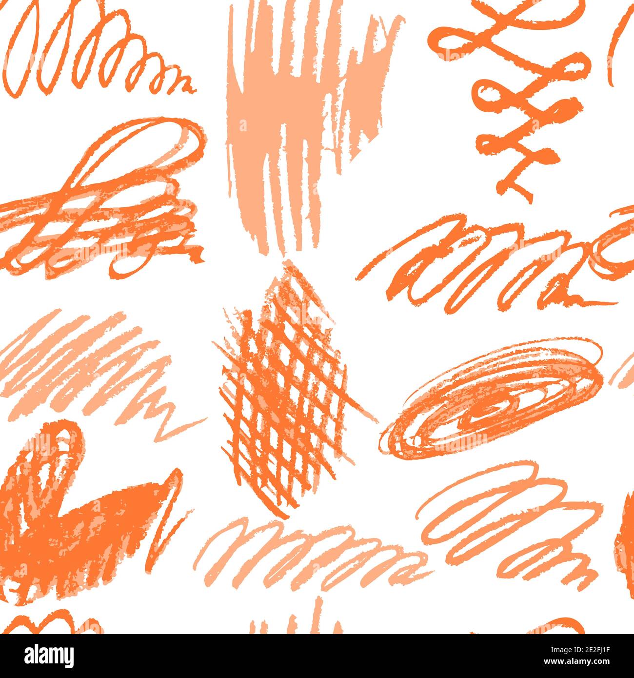 Seamless drawing. Colored wax crayons. Doodle, sketch, outline ...