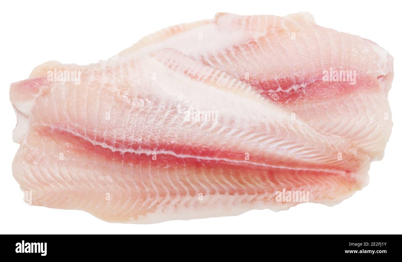 Fresh fish fillet isolated on white background Stock Photo - Alamy