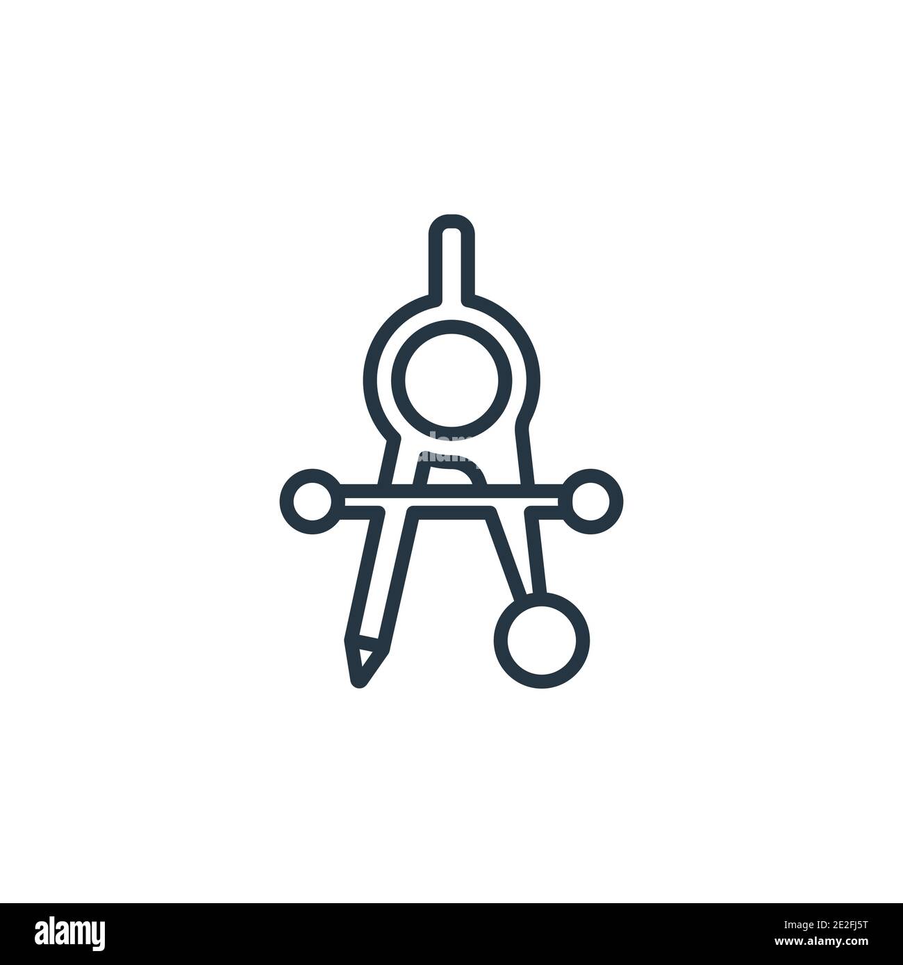 Maths tool outline vector icon. Thin line black maths tool icon, flat ...