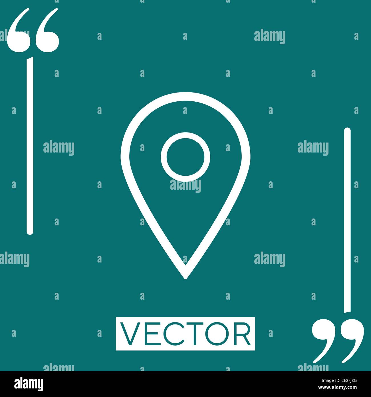 map mark symbol of ios Linear icon. Editable stroke line Stock Vector ...