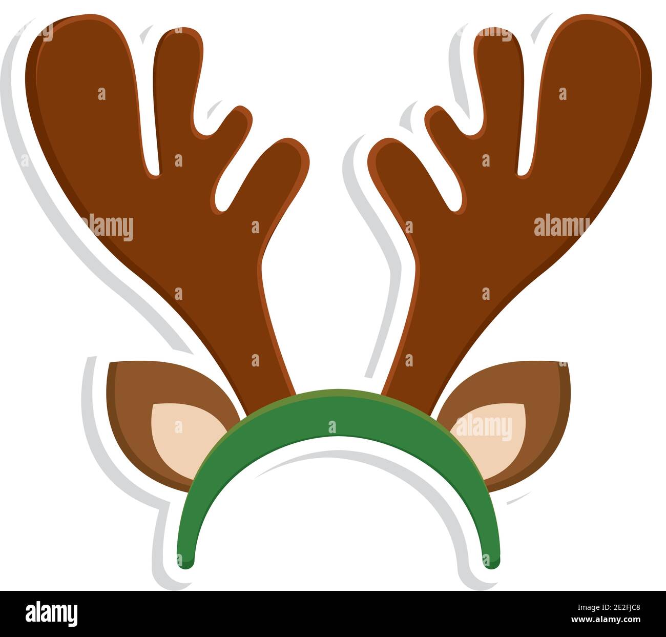 Reindeer ears and horns. Christmas character - Vector Stock Vector ...