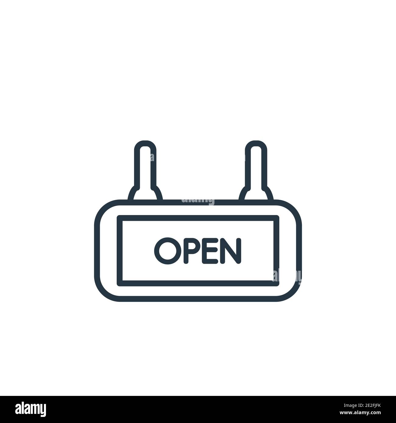 Business sign outline vector icon. Thin line black business sign icon ...