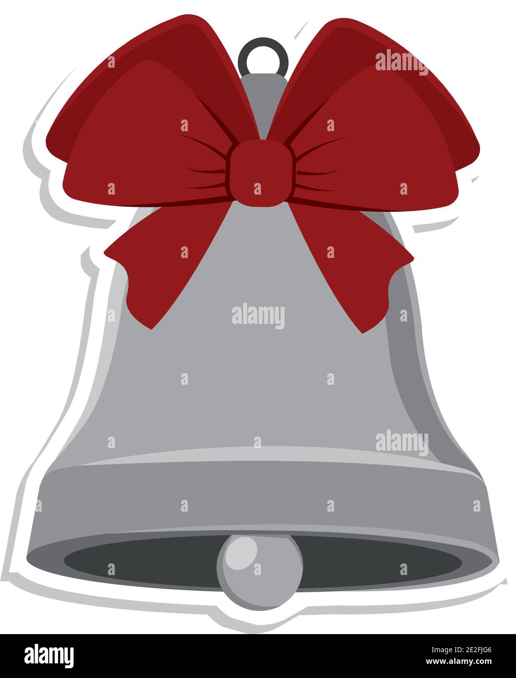 Isolated christmas bell. Christmas decoration - Vector illustration ...