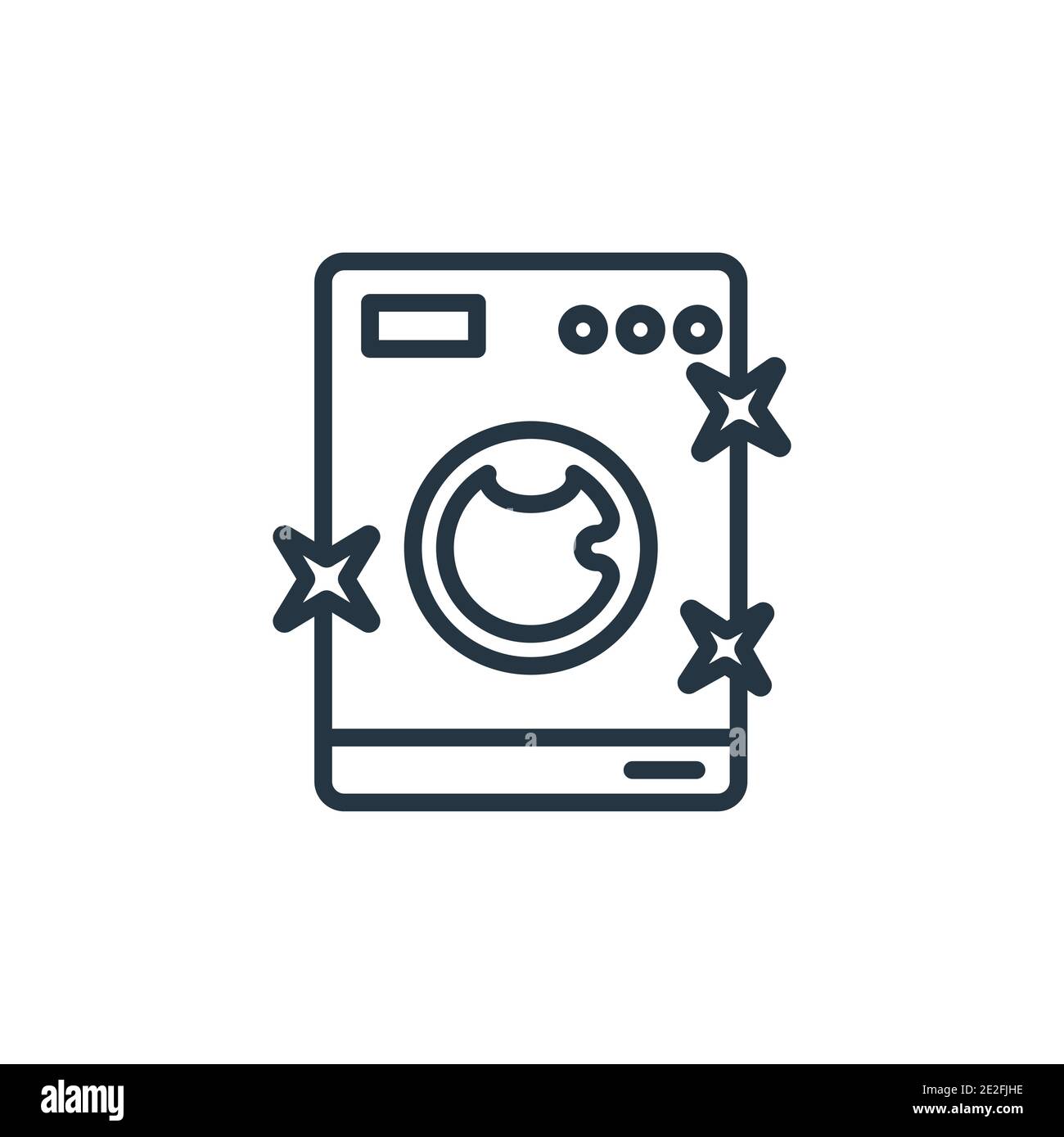 Washing machine cleanin outline vector icon. Thin line black washing ...