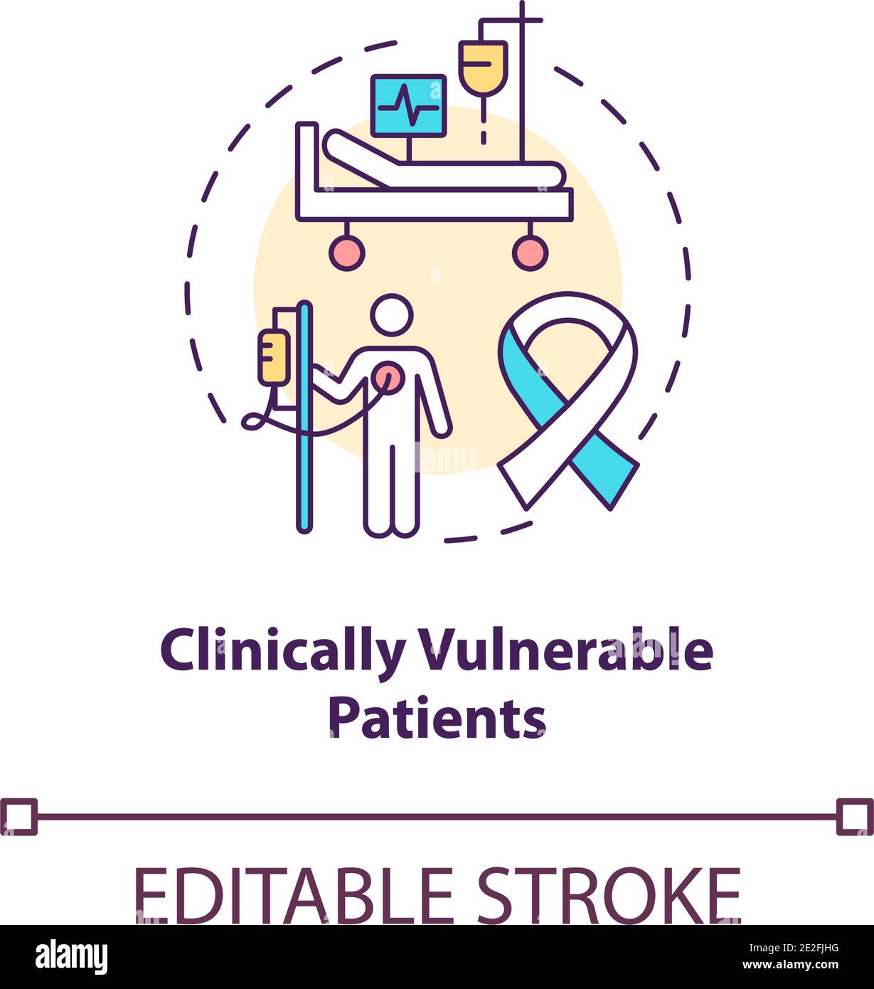 Clinically vulnerable patients concept icon Stock Vector Image & Art ...