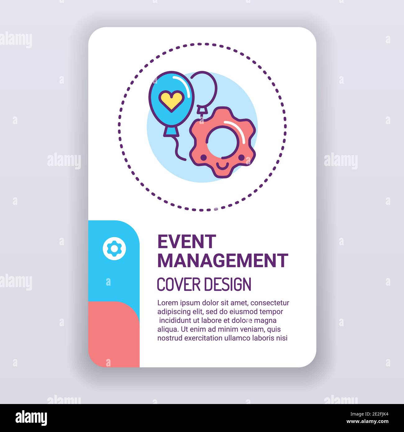 Event management brochure template. Service organization holidays cover ...
