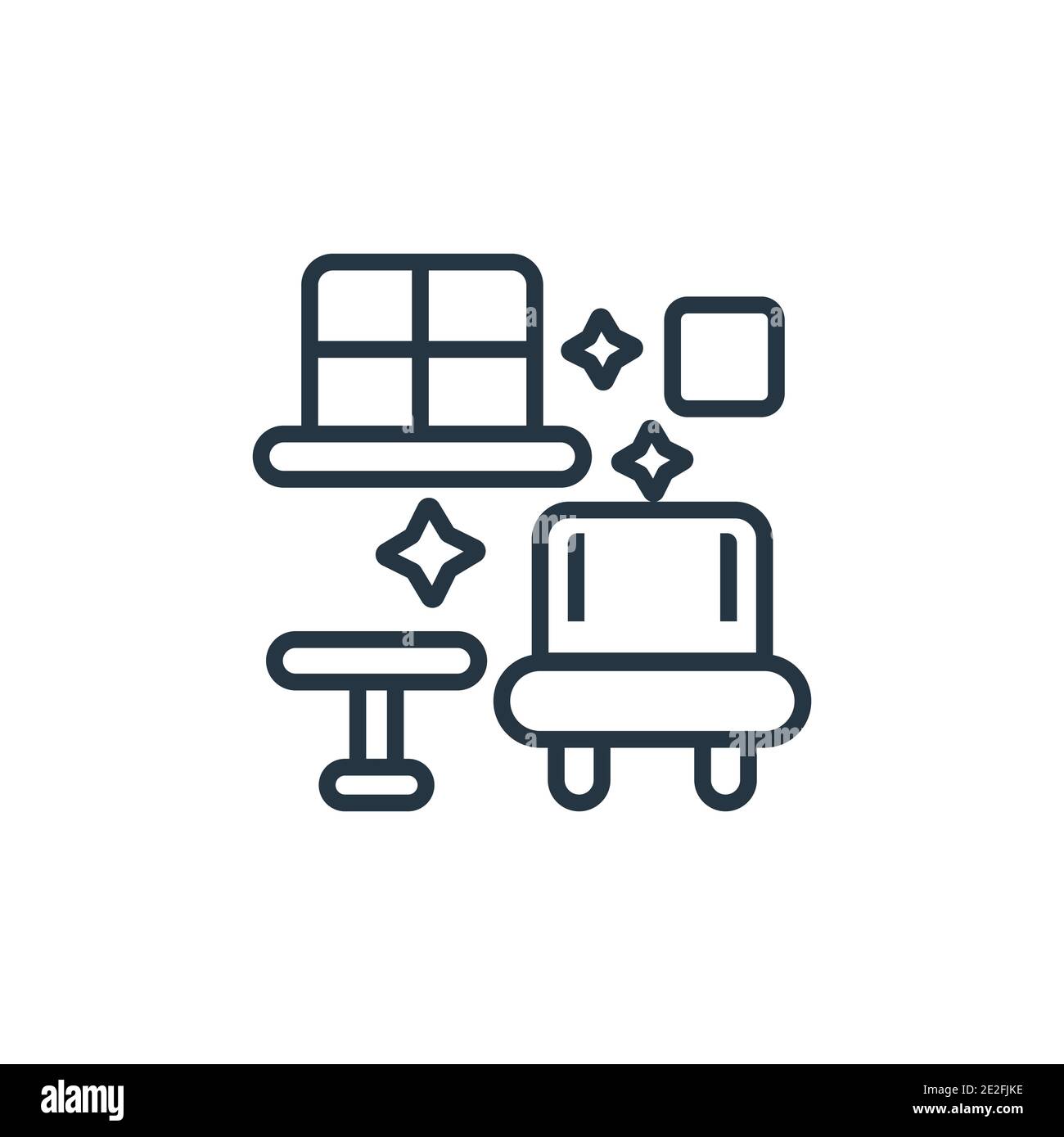 Clean room outline vector icon. Thin line black clean room icon, flat ...