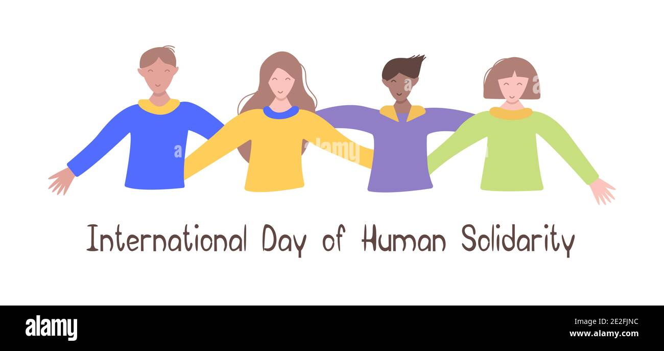 Solidarity people. International Day of Human Solidarity. Men and women ...