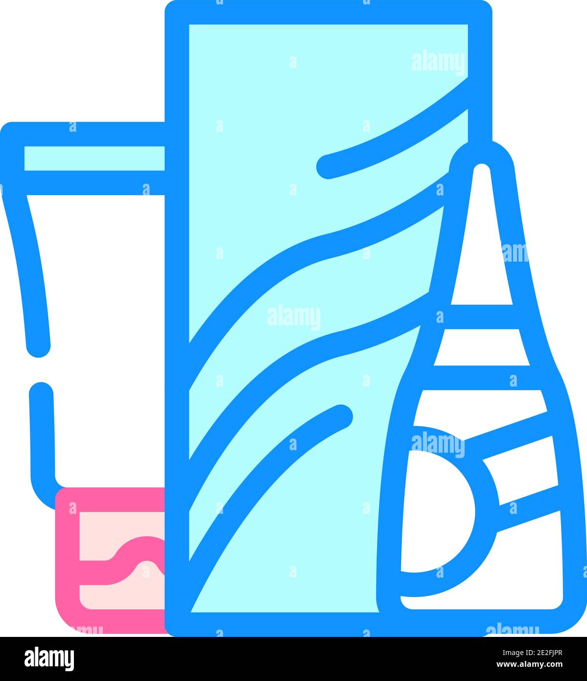 perm and hair straighteners color icon vector illustration Stock Vector ...