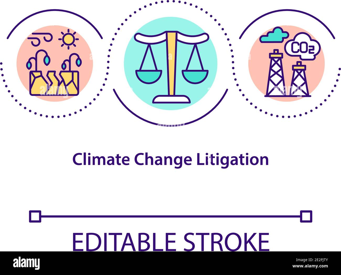 Climate change litigation concept icon Stock Vector Image & Art - Alamy