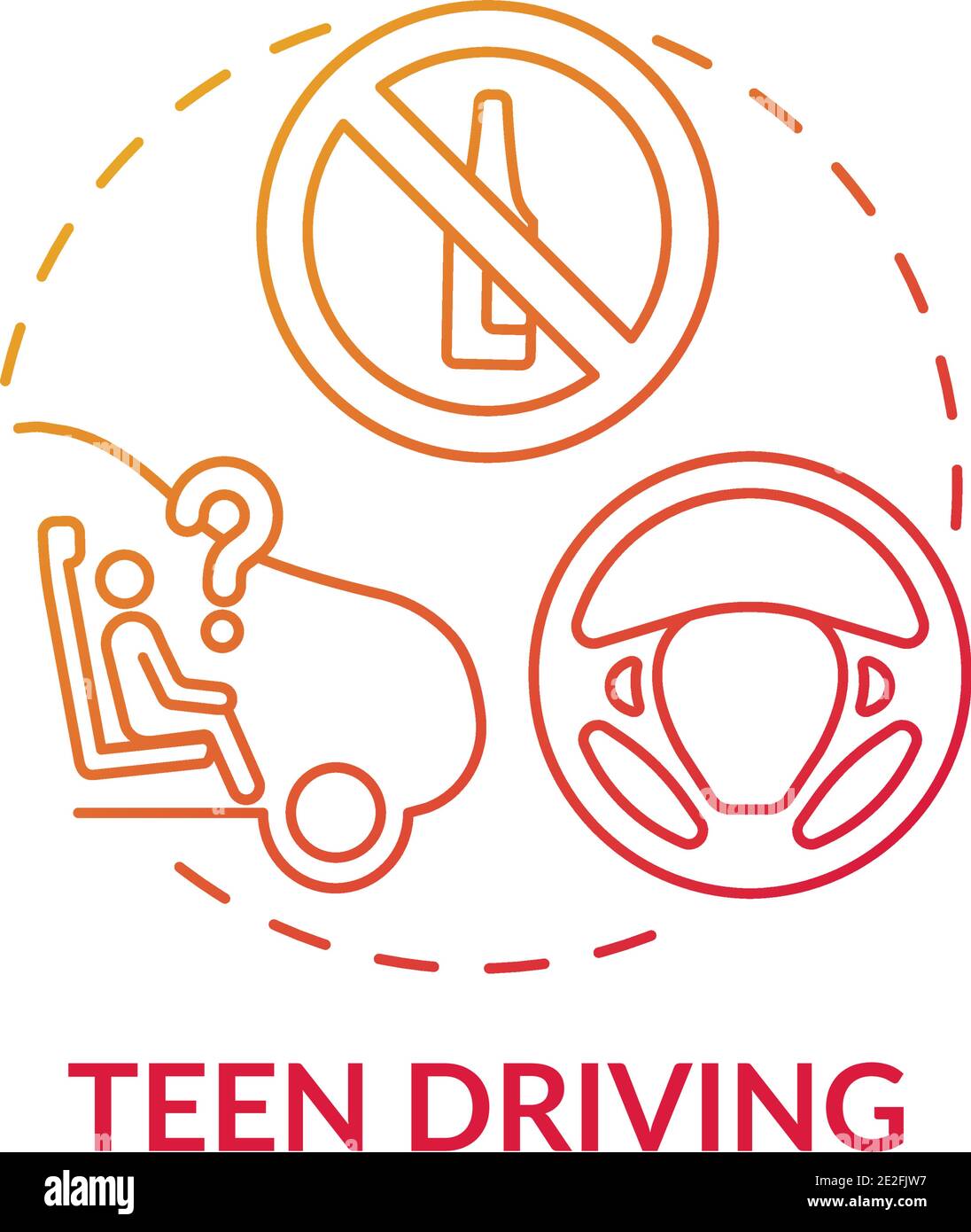 Teen driving safety Stock Vector Images - Alamy