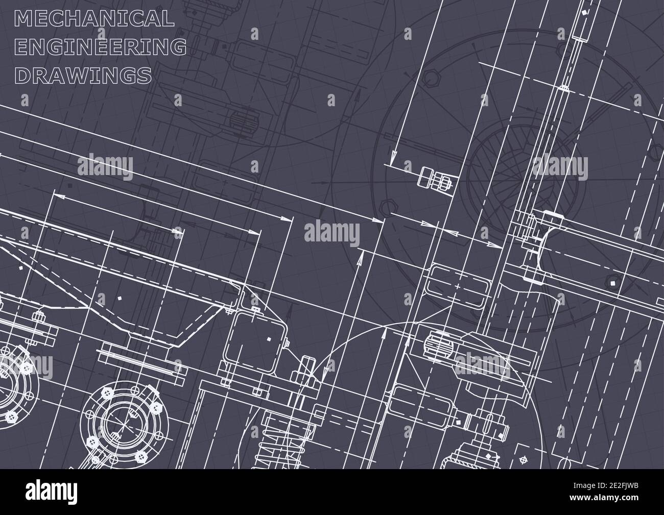 Blueprint. Vector engineering illustration. Computer aided design ...