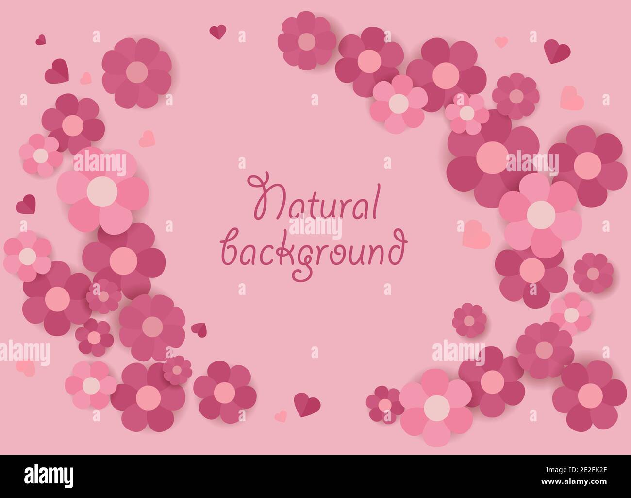 Vector illustration of flower decoration with place for text. Floral ...