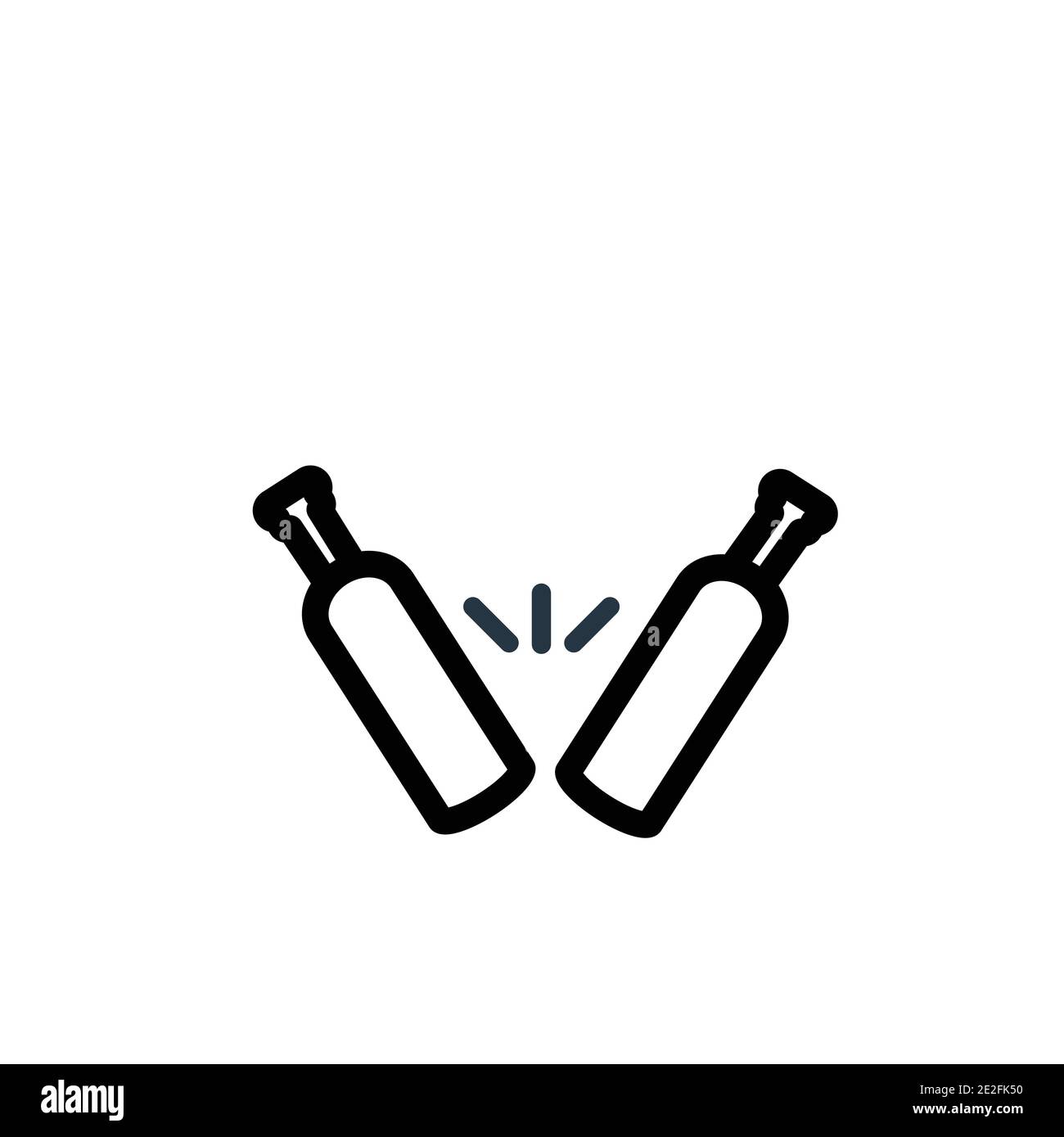 Toast outline vector icon. Thin line black toast icon, flat vector ...