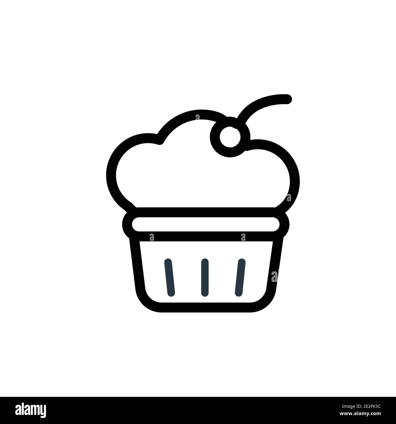 Sweet outline vector icon. Thin line black sweet icon, flat vector ...
