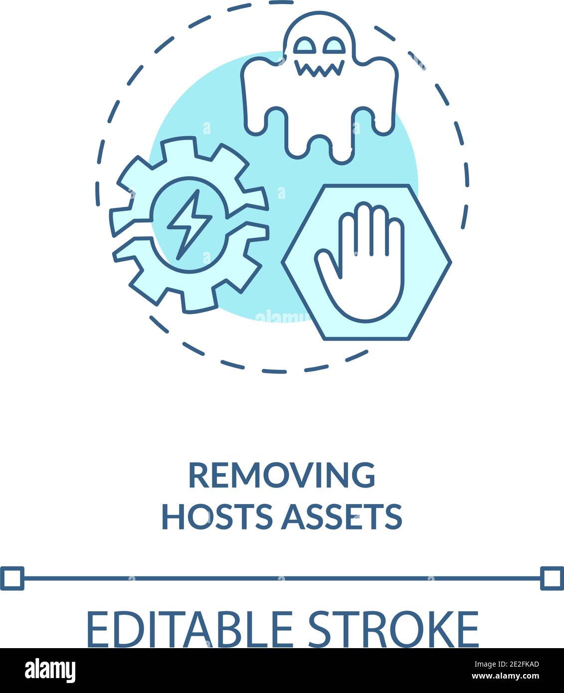 Removing hosts assets concept icon Stock Vector Image & Art - Alamy