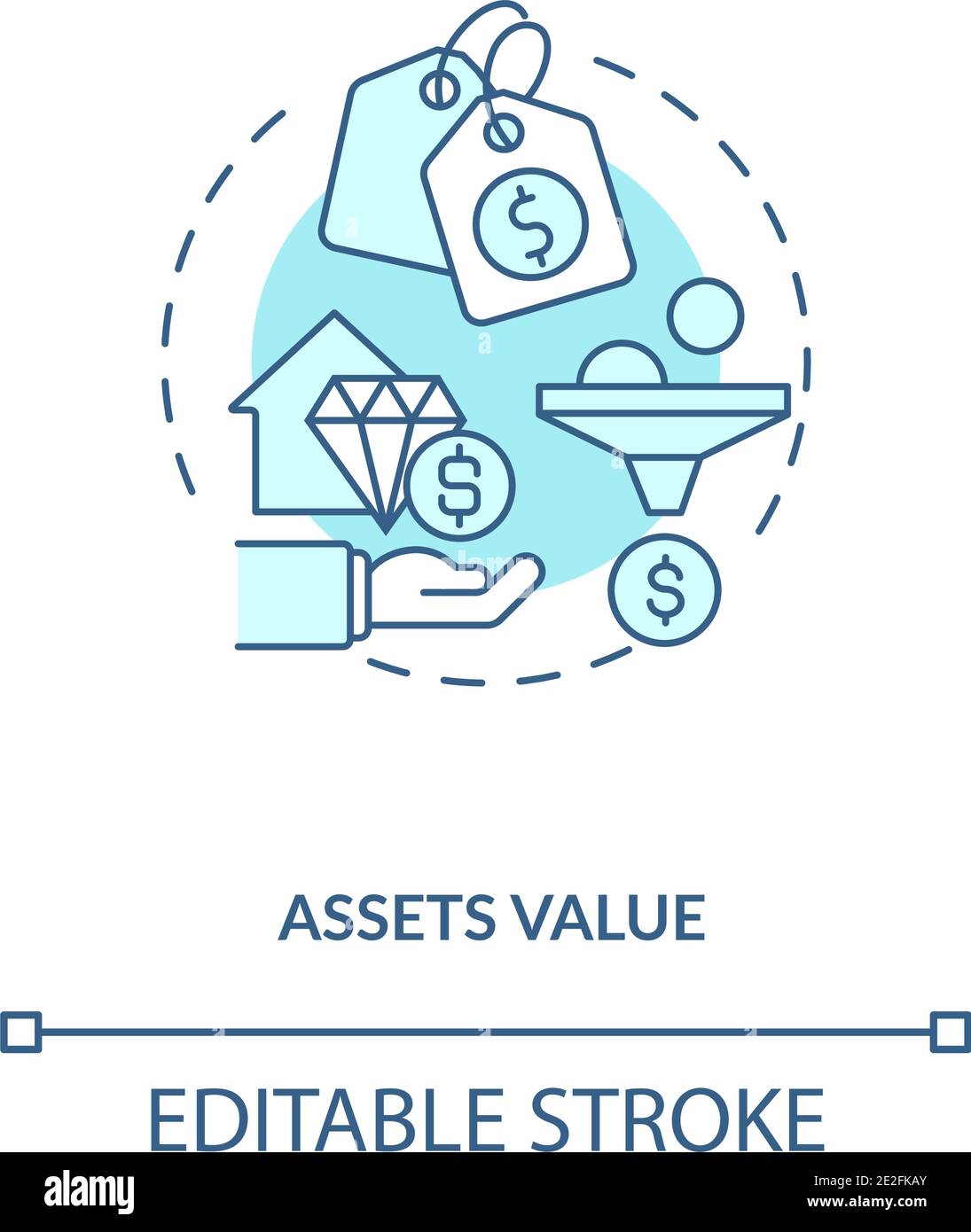 Assets valuation concept icon Stock Vector Image & Art - Alamy